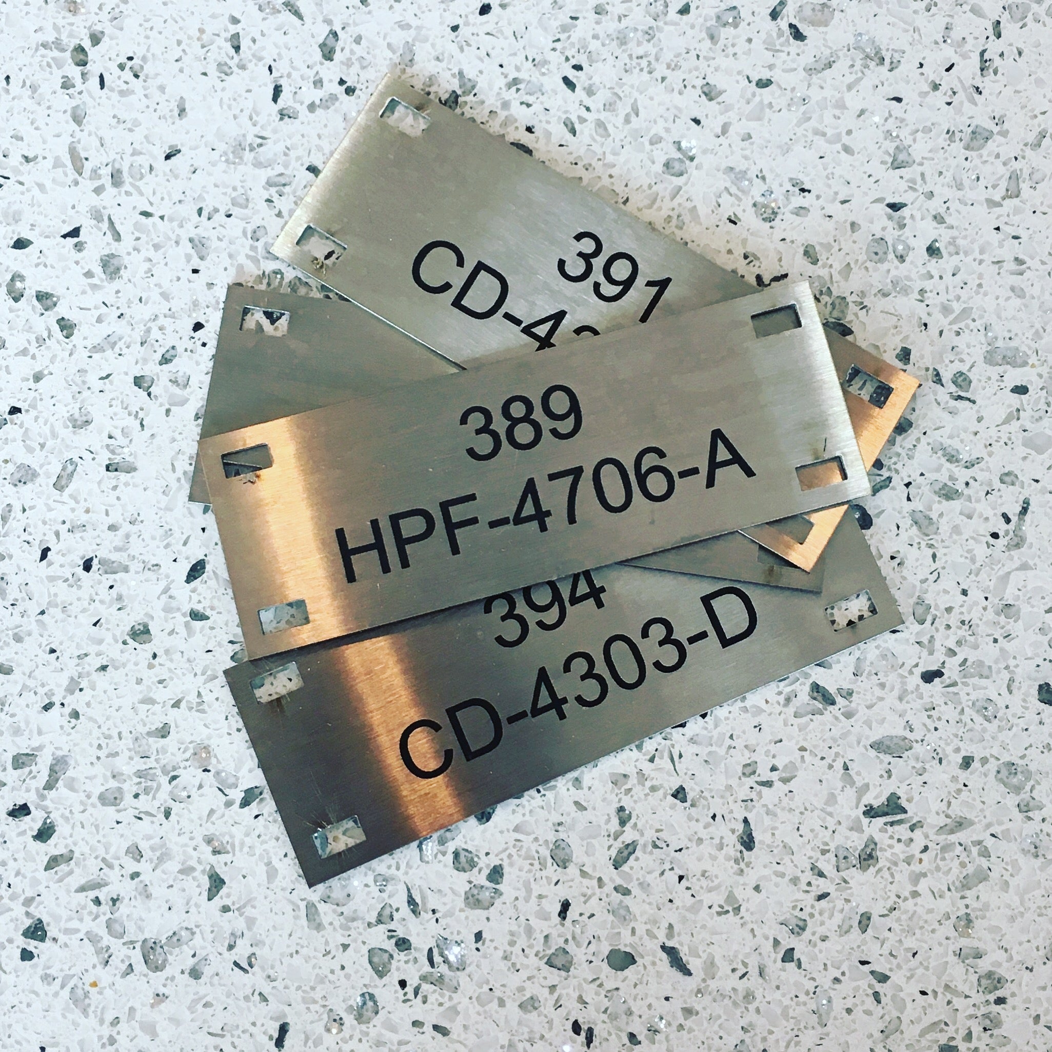 stainless steel tags laser engraved etched Calgary
